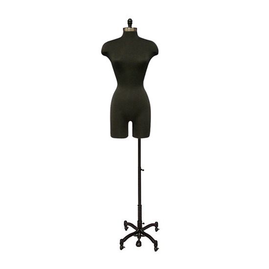 Antique Dress Form With Stylish Wheel Base And Decorative Top Finial ...