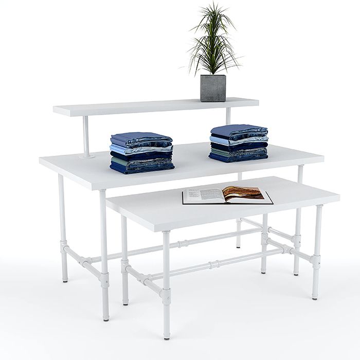 Retail Nesting Tables - White Pipeline Subastral