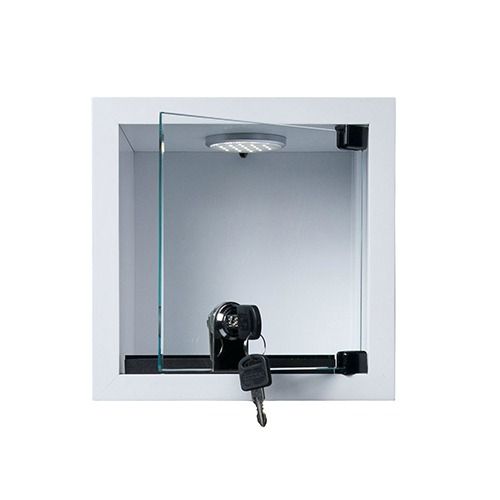 Illuminated 8" Glass Shadow Box | Secure Wall-Mounted Display Subastral