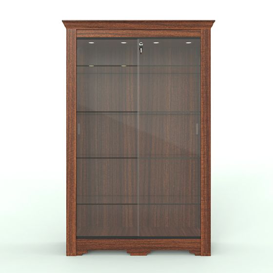Classic Medium-Sized Wooden Trophy Display Case Subastral