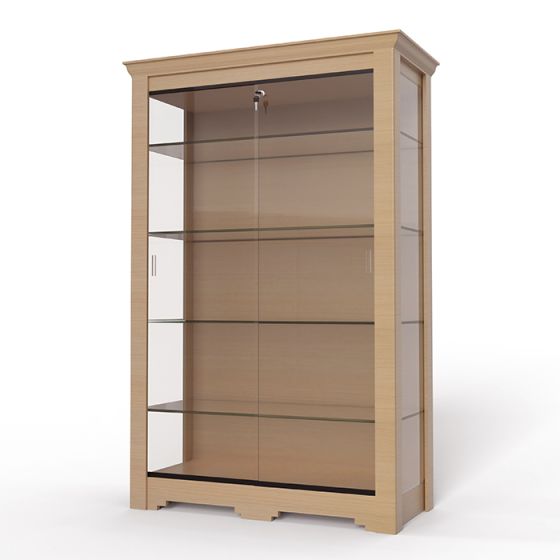 Classic Medium-Sized Wooden Trophy Display Case Subastral