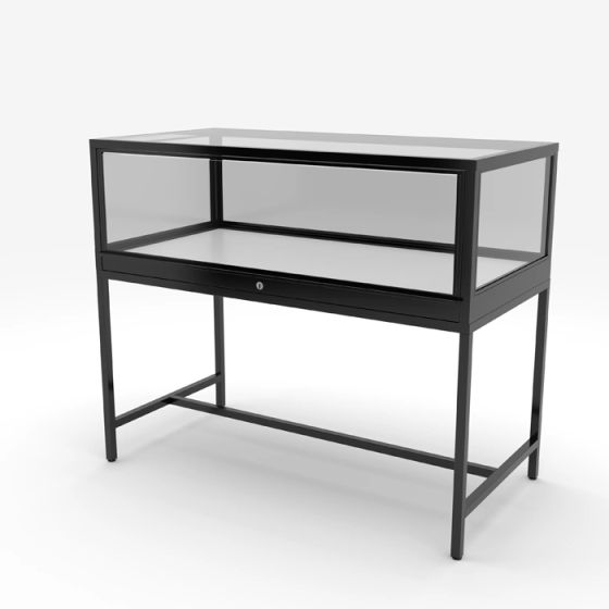 Glass Showcase Display with Sliding Deck Subastral