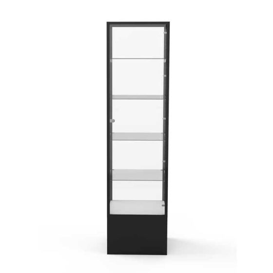 Economy Glass Display Tower | Secure Tempered Glass Showcase for Retail ...