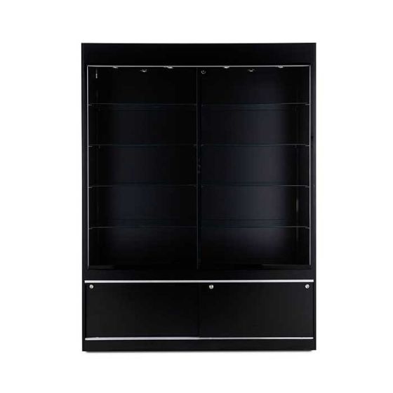 Large Trophy Display Case with LED Lights & Storage Subastral