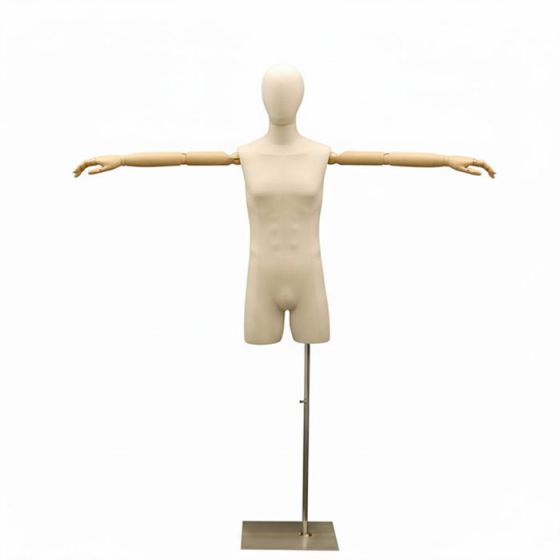 Poseable Male Dress Form with Articulated Arms | Retail Display Subastral