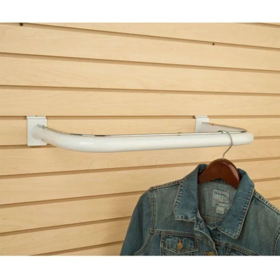 U-Shaped Slatwall Clothes Rail | 22" Heavy-Duty Retail Display Rail ...