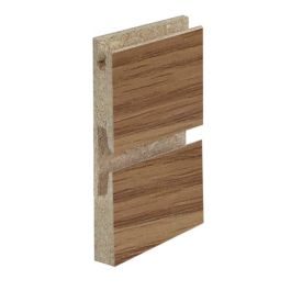 Slatwall Panel - Oak Laminate - 1 Half Groove Edge With 1 Straight Edge ...